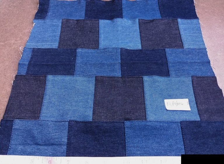 Denim patchwork fabric - patchwork fabric for vintage menswear