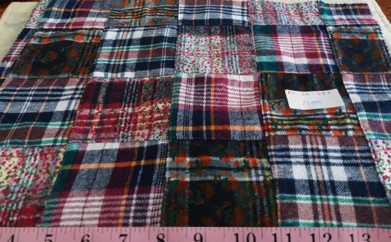 Flannel patchwork plaid fabric for outdoor clothing, Fall clothing