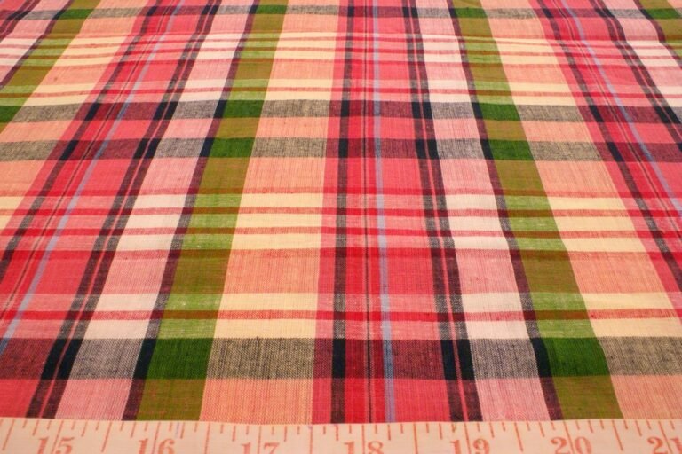 Plaid Fabric made is made mostly of cotton woven in a plaid pattern