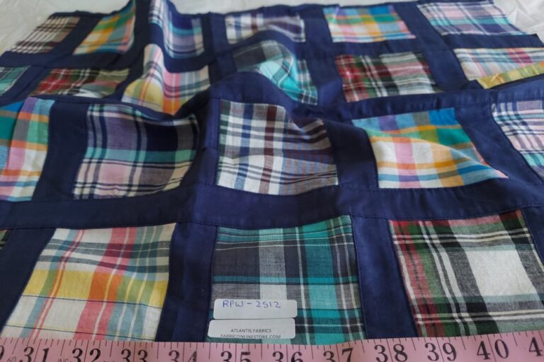 Patch Madras, or patchwork plaid fabric for menswear & etsy makers