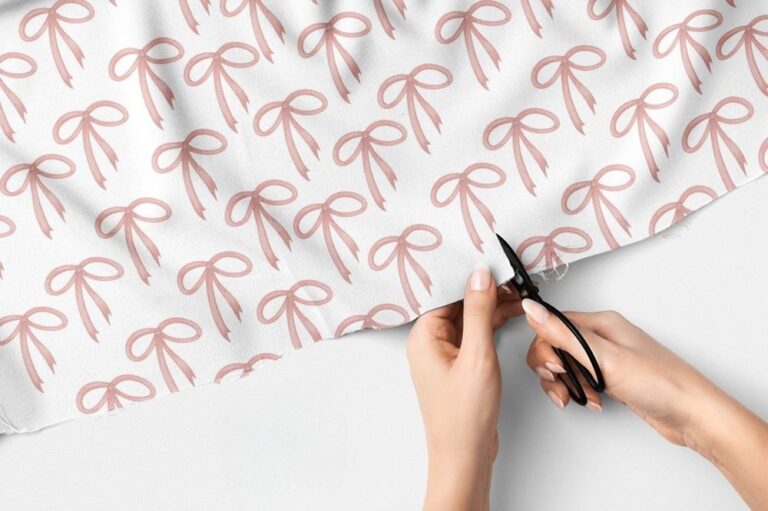 Novelty Print fabric with bows / bow print, for handmade children's ...