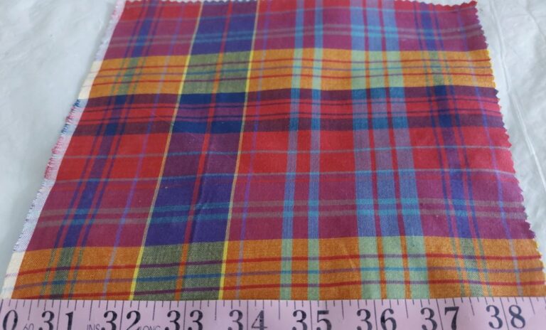 Bleeding Madras Fabricfor vintage menswear like shirts & pants