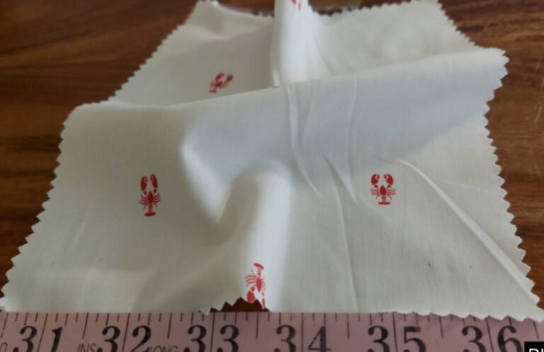 Lobster print fabric / marine print for dresses, skirts, bowties