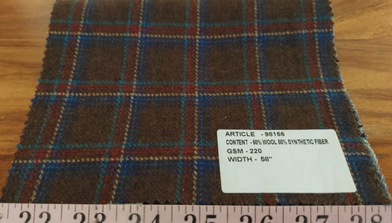 Wool Check WindowPane Fabric for classic children's clothing