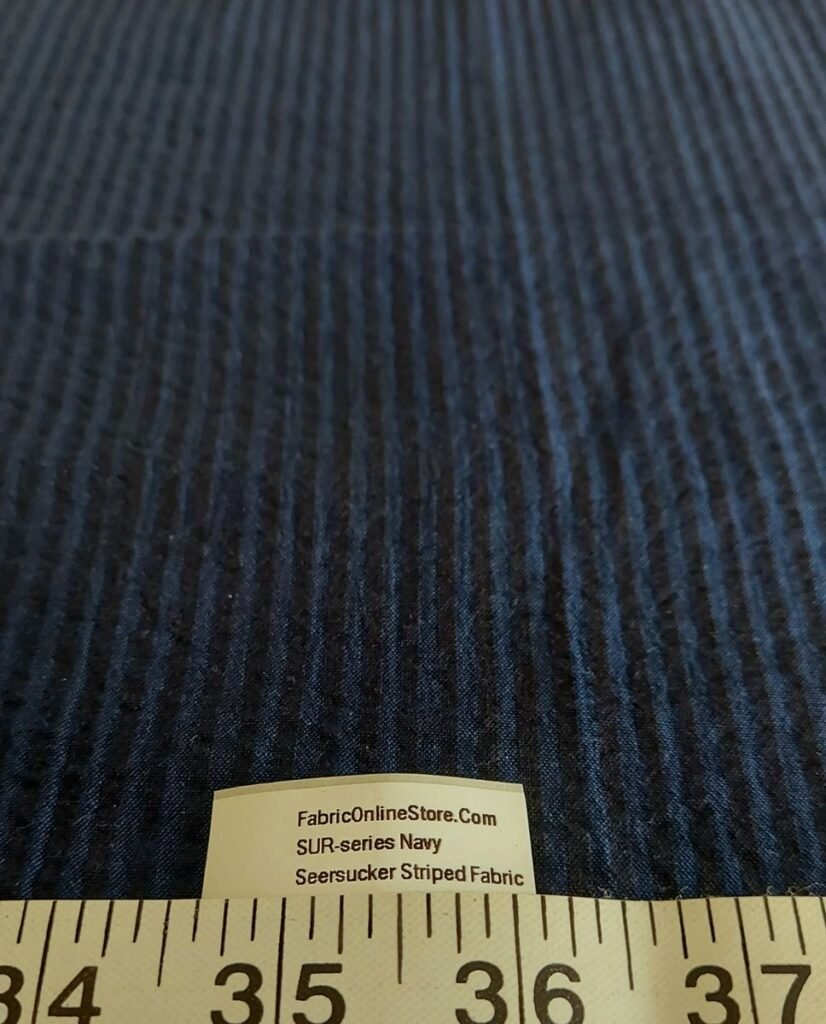 Seersucker Stripe Fabric - for preppy men's suits & seersucker shirts